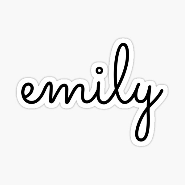 "emily cursive name handwriting" Sticker for Sale by sollunadesigns ...