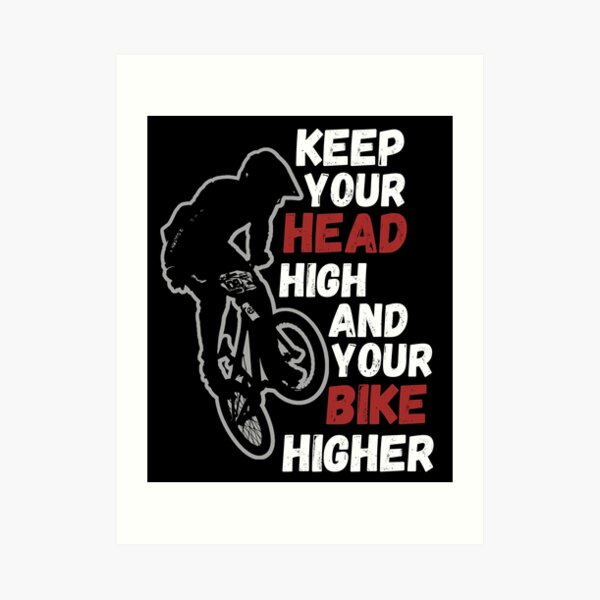"BMX Freestyler Silhouette and BMX quotes - Design for BMX " Art Print ...