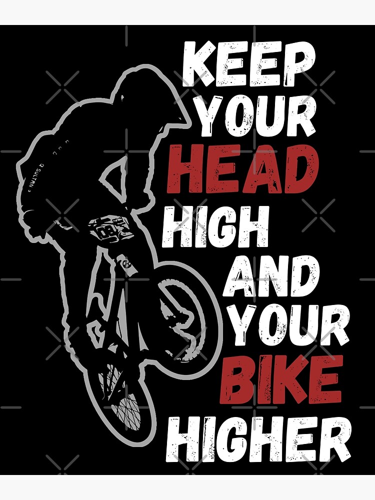 "BMX Freestyler Silhouette and BMX quotes - Design for BMX " Art Print ...
