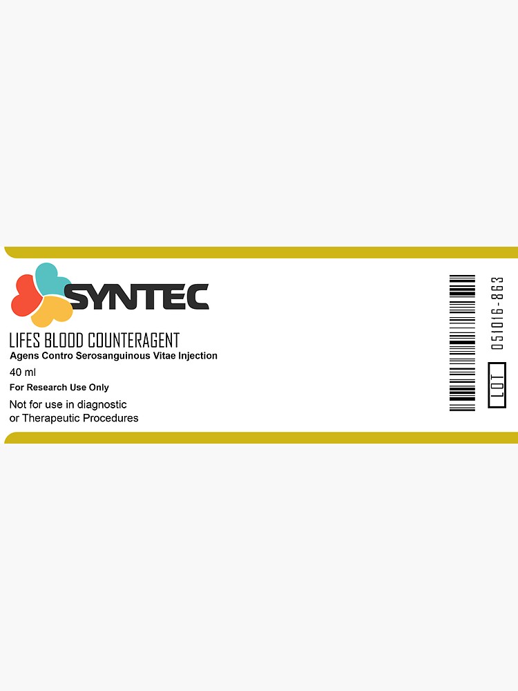 "Project 863 Life's Blood Counteragent Label" Sticker for Sale by ...