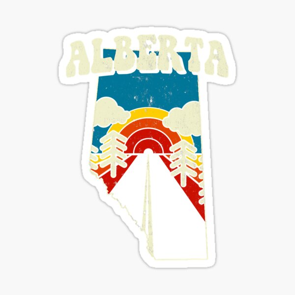 "Alberta Map Vintage" Sticker for Sale by CuongSangChanh1 | Redbubble