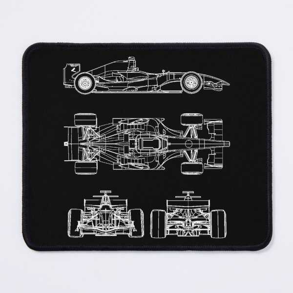 "Race car blueprint project" Mouse Pad for Sale by ideasfinder | Redbubble