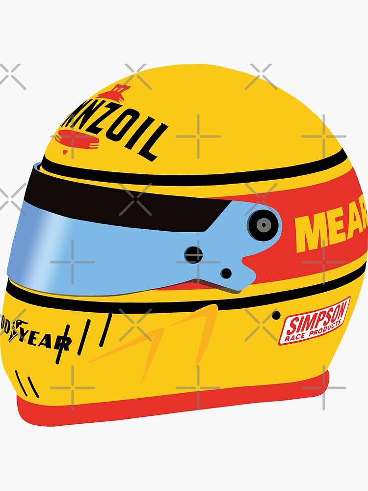 "Rick Mears 1984 Indy 500 helmet" Sticker for Sale by MotorsportMerch ...