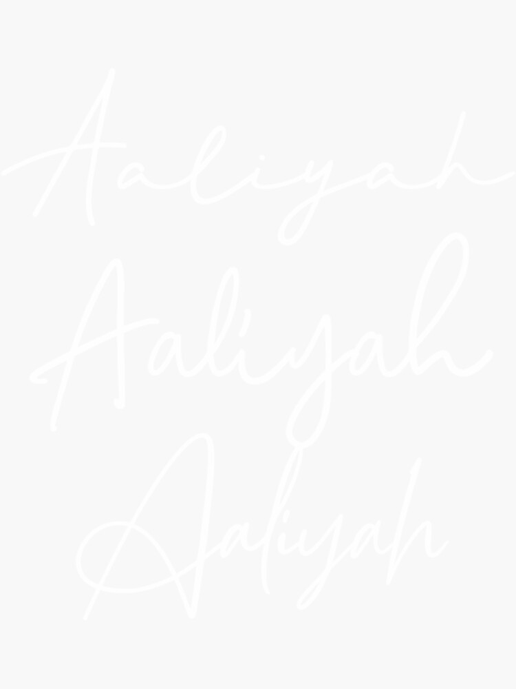 "Aaliyah Fashion Typo Girly Name| Perfect Gift Aaliyah " Sticker for ...