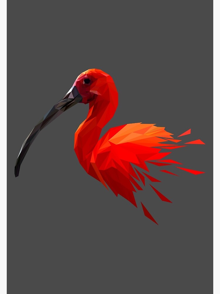 "Red bird low poly." Poster by shekularaz | Redbubble