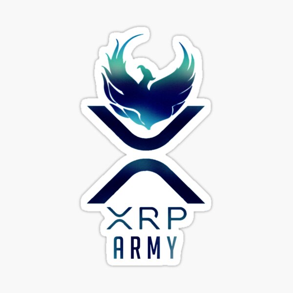 "Blue-green gradient XRP Army" Sticker for Sale by MicTraumstein ...