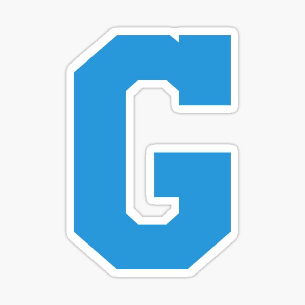 "Alphabet, Blue G, Sports letter G" Sticker for Sale by TheCultStuff ...
