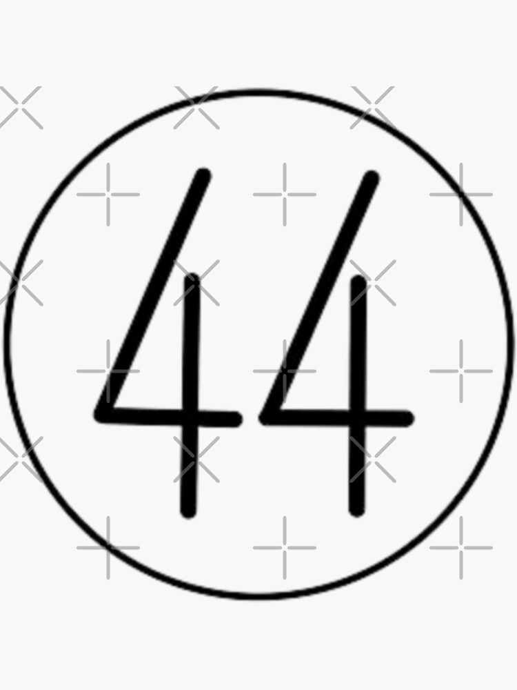 "44" Sticker for Sale by Parodix | Redbubble