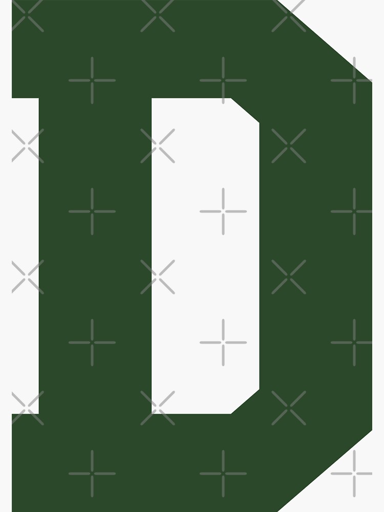 "Alphabet, Green D, Sports letter D" Sticker for Sale by TheCultStuff ...