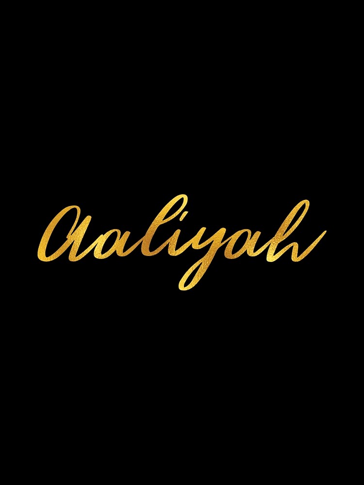 "Aaliyah Name Hand Lettering in Gold Letters| Perfect Gift Aaliyah ...