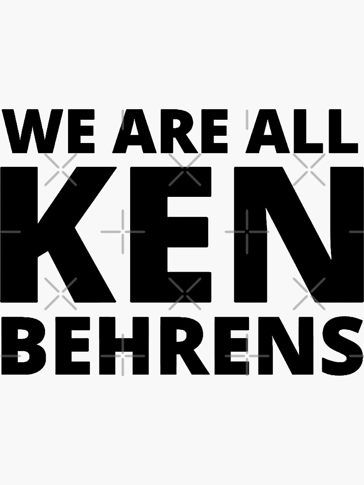 "Ken Behrens" Sticker for Sale by TheMagicShoppy | Redbubble