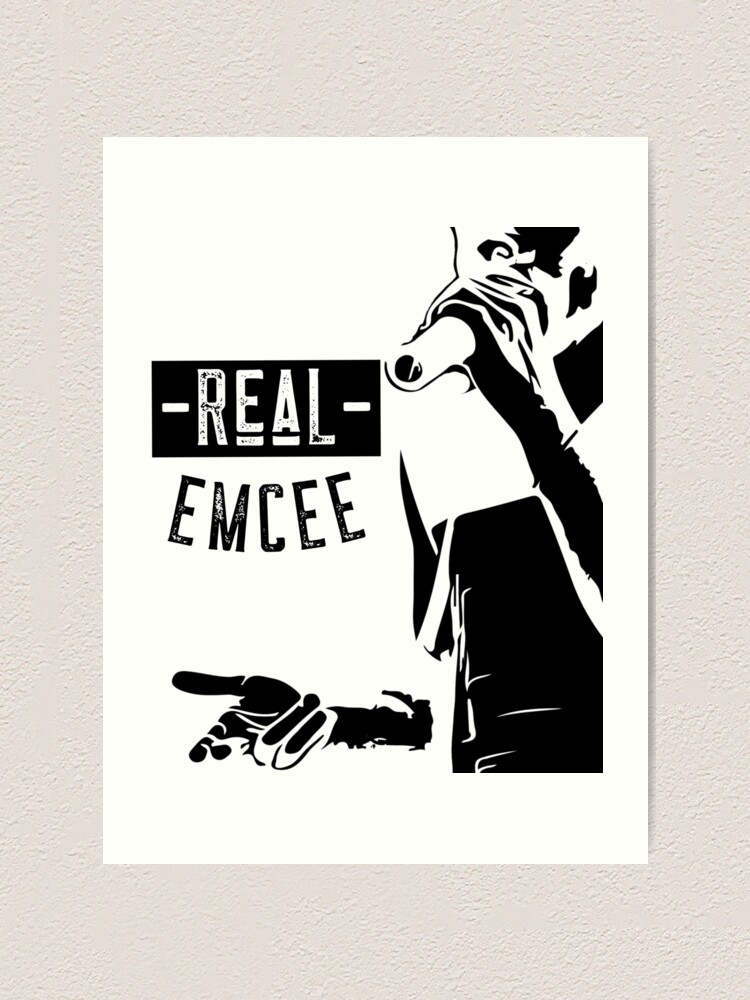 Lámina artística «Hip Hop Emcee Retro Vintage Design | Maestro de ...