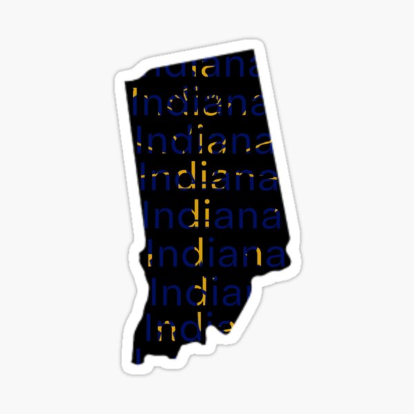 "States: Indiana + Flag" Sticker by katielizabethe | Redbubble