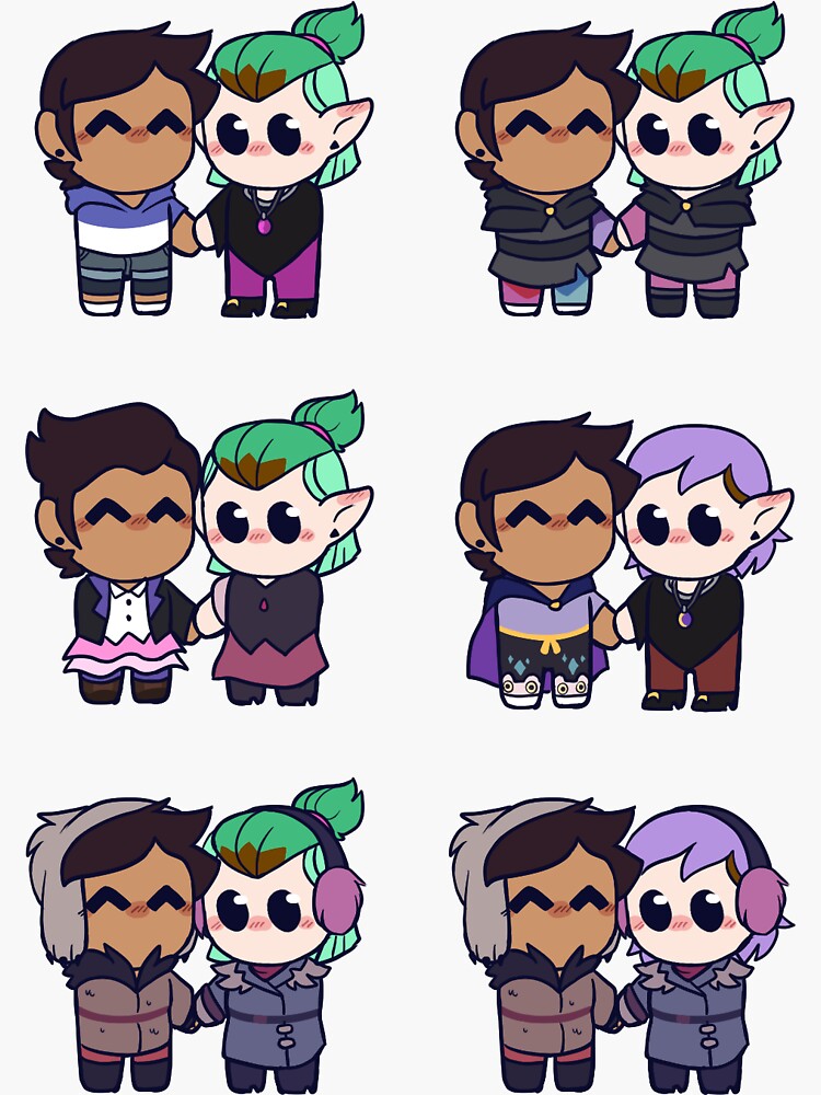 Pegatina «Hoja de pegatinas de Lumity Chibi | 6 atuendos» de ...