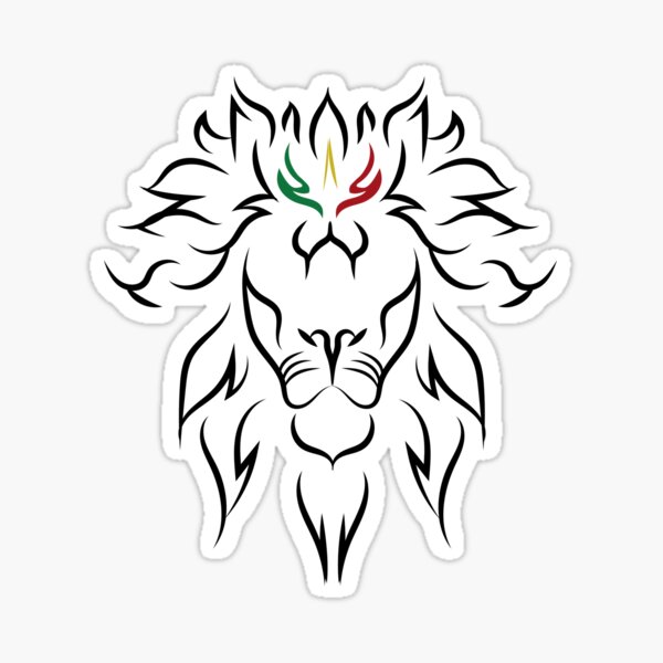 "Tribal Wild Jungle Reggae Lion" Sticker for Sale by eLedesign22 ...