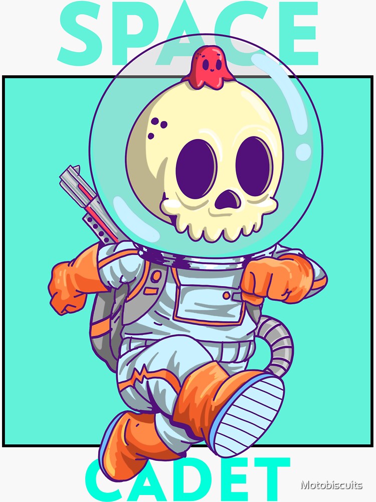 "Space Cadet" Sticker for Sale by Motobiscuits | Redbubble