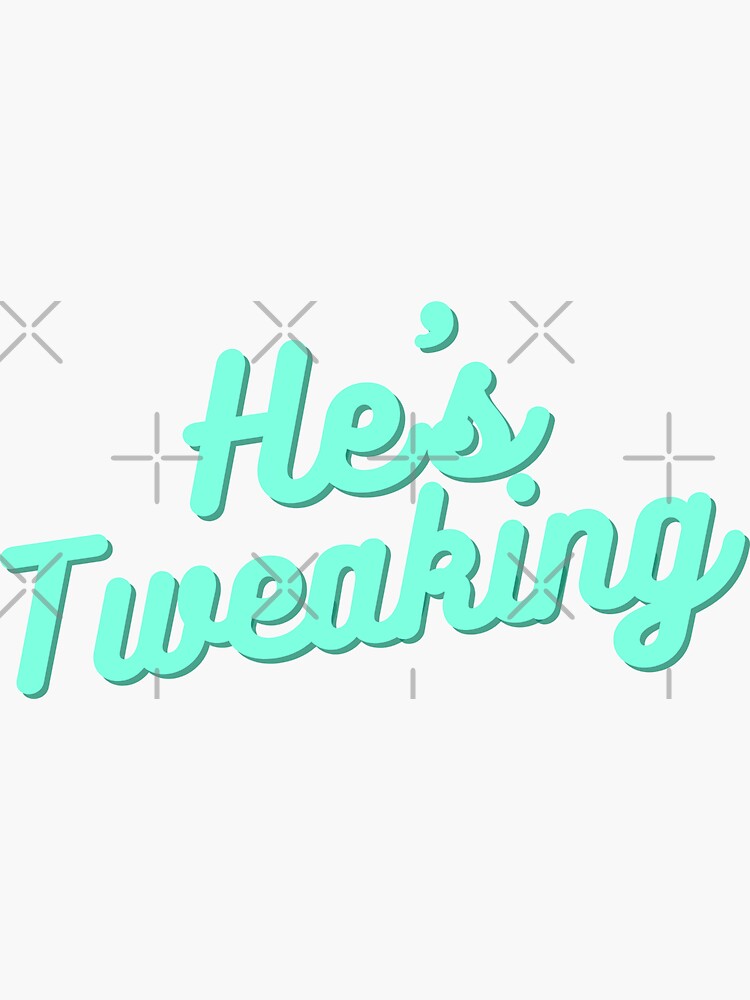"He's Tweaking" Sticker for Sale by MajorMemes | Redbubble