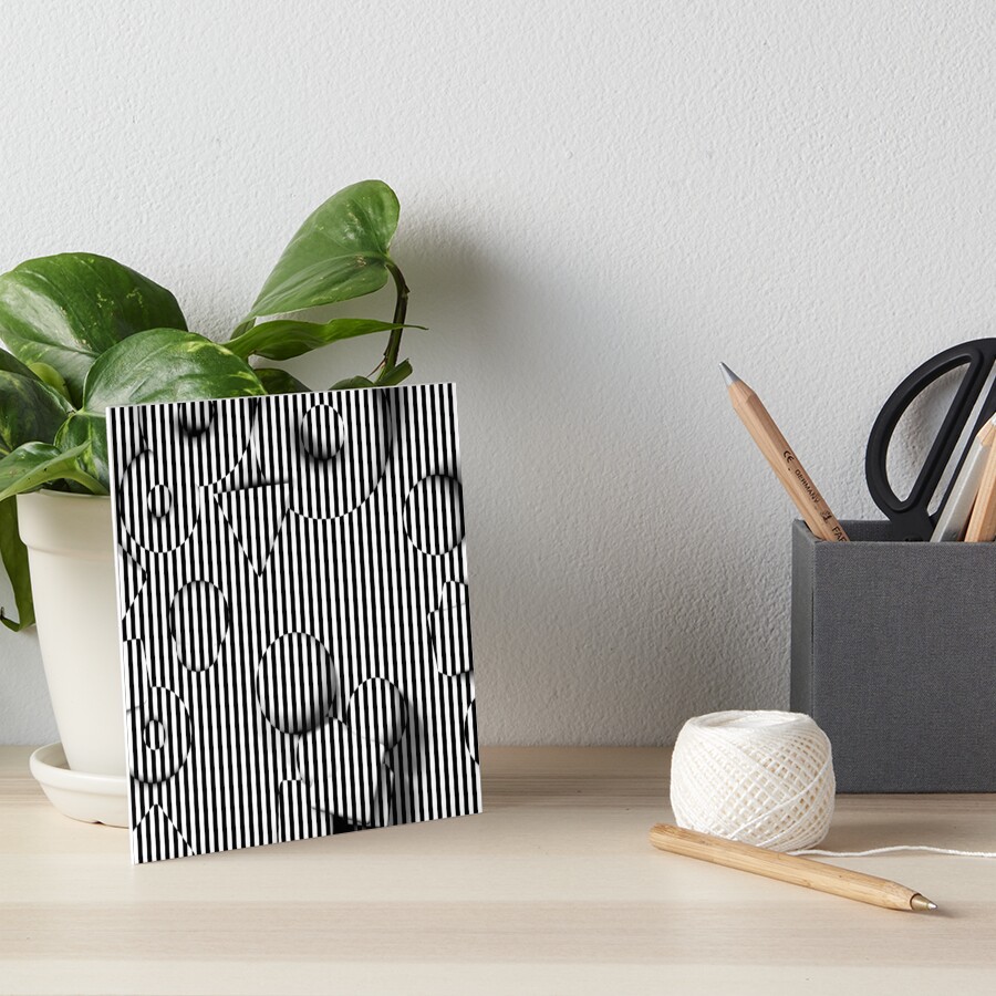 "Op Art Optical Illusion Moire Random Hidden Shapes" Poster for Sale by ...