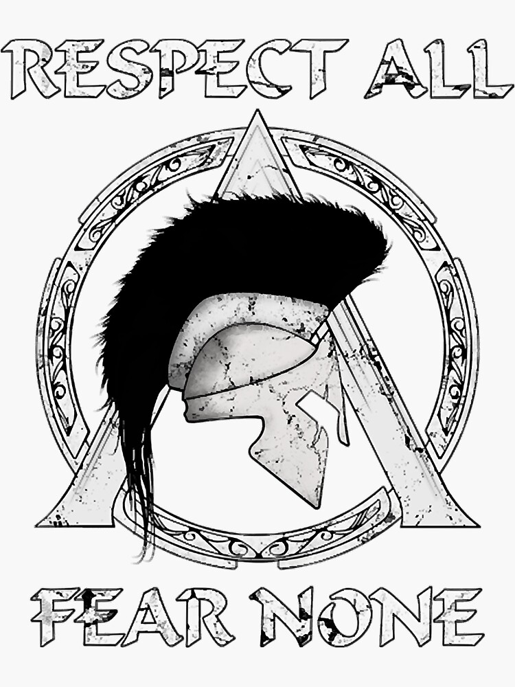 "Respect All Fear None " Sticker for Sale by WhitmoyerAyumi | Redbubble