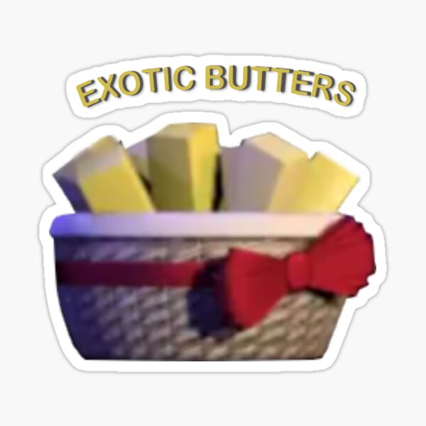 "Basket of Exotic Butters" Sticker for Sale by Gabreallia | Redbubble