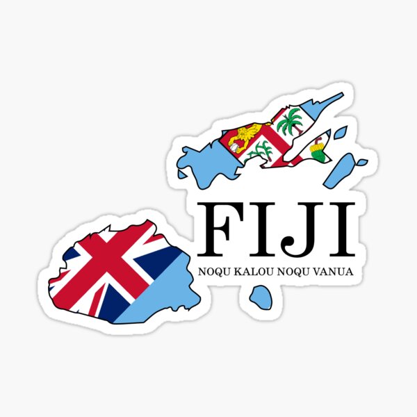 "Fiji Flag Map Stickers" Sticker for Sale by CreativeAliFiji | Redbubble