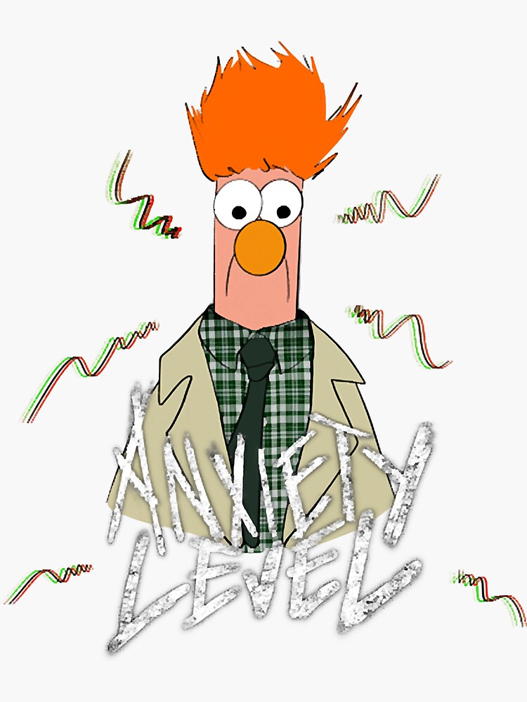 "Beaker from Muppets " Sticker for Sale by CalebSimos | Redbubble