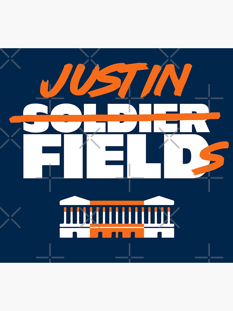 "Soldier Fields = Justin Fields" Sticker for Sale by Primotees | Redbubble