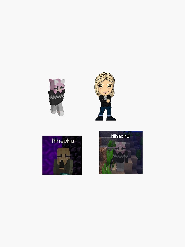"Nihachu Minecraft Skin" Sticker for Sale by redbubblejsjzj | Redbubble