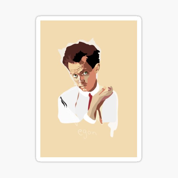 "Egon Schiele - Artist Series" Sticker by annamckay | Redbubble