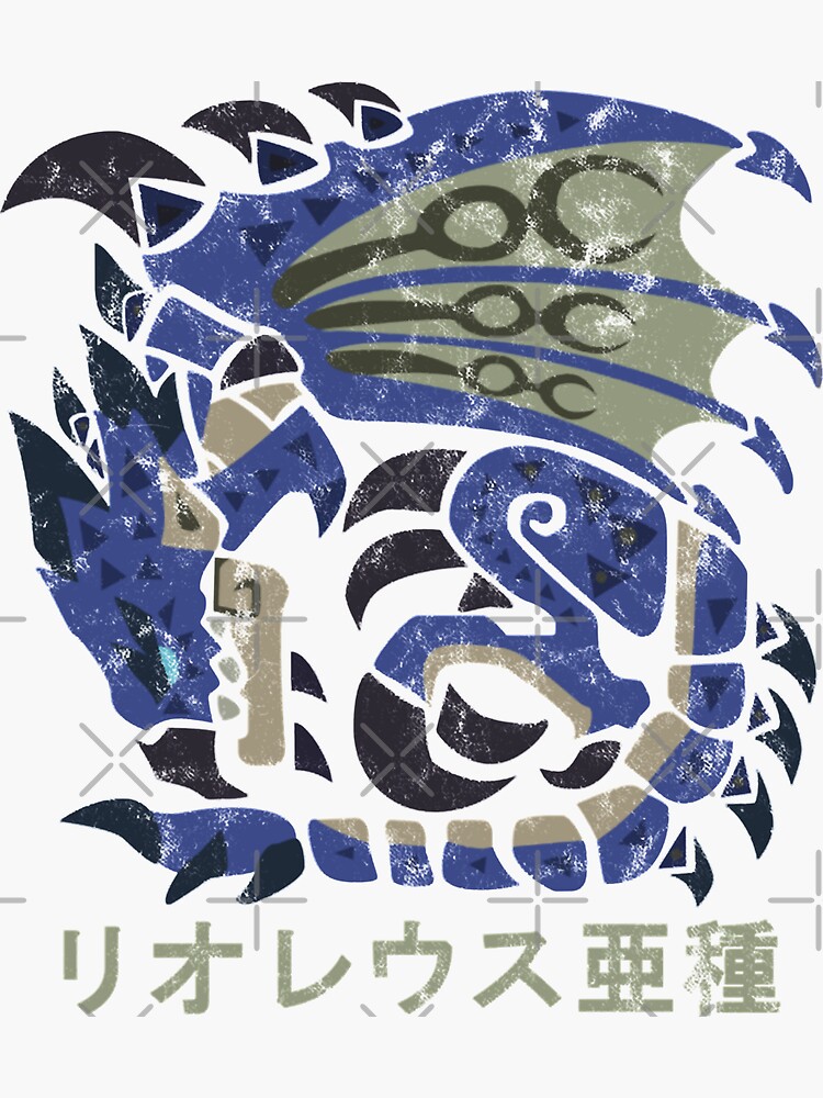 "Azure Rathalos logo" Sticker for Sale by WaltersRobert | Redbubble
