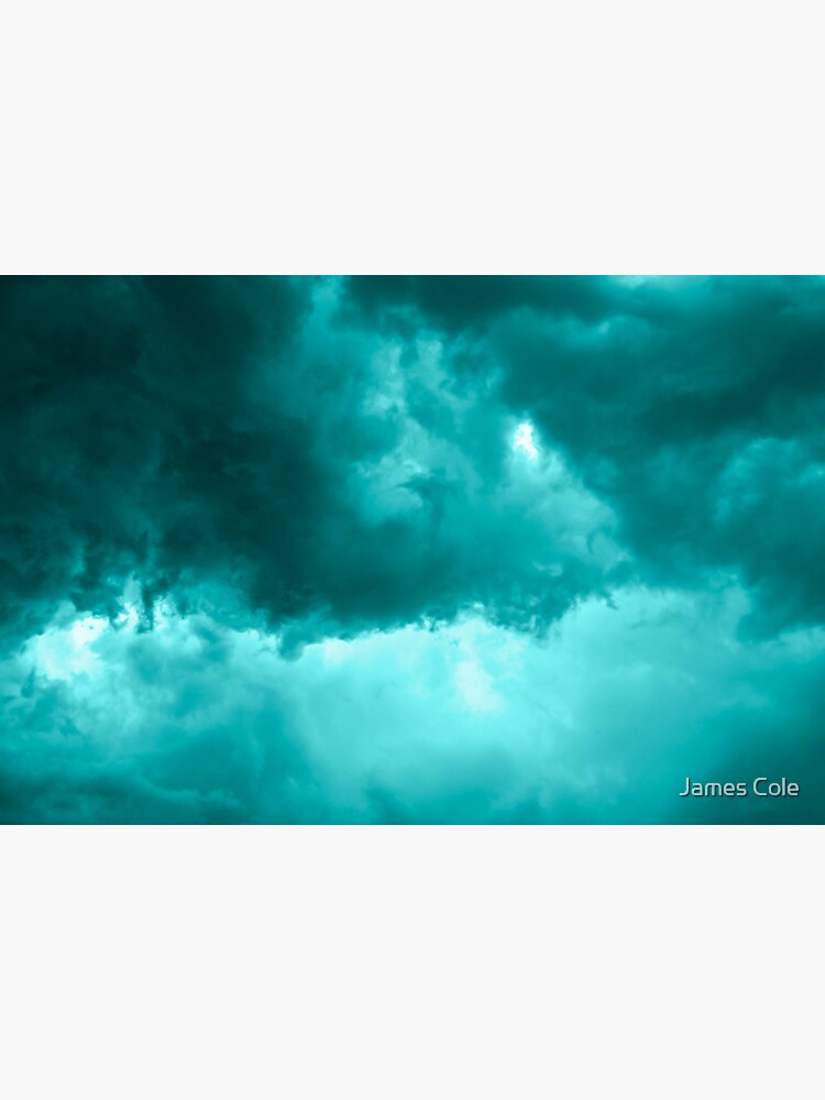"Cyan Aqua Dangerously menacing angry dark grey storm clouds" Sticker ...
