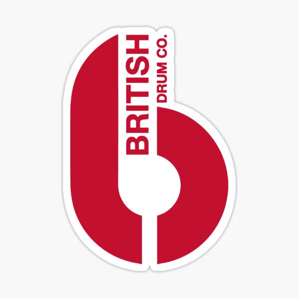 "LOGO - "BRITISH" CYMBALS DRUM" Sticker for Sale by albesadam | Redbubble
