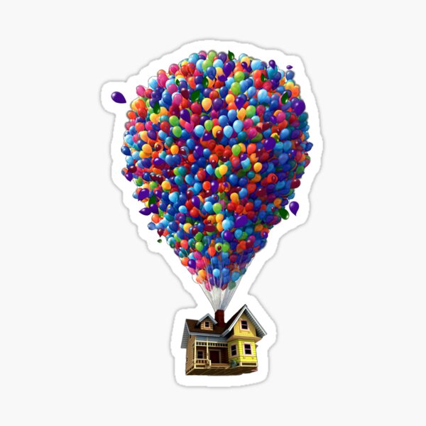 "UP Balloon House" Sticker for Sale by myhappyquokka | Redbubble