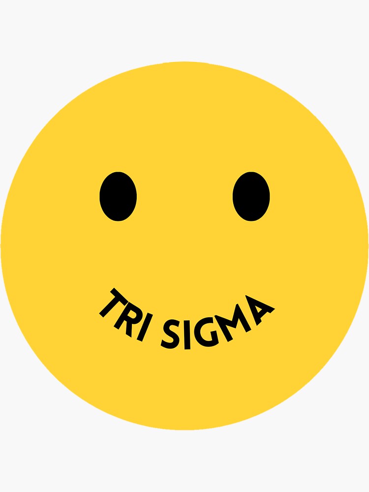 "Tri Sigma/Sigma Sigma Sigma Smiley Face " Sticker for Sale by ...