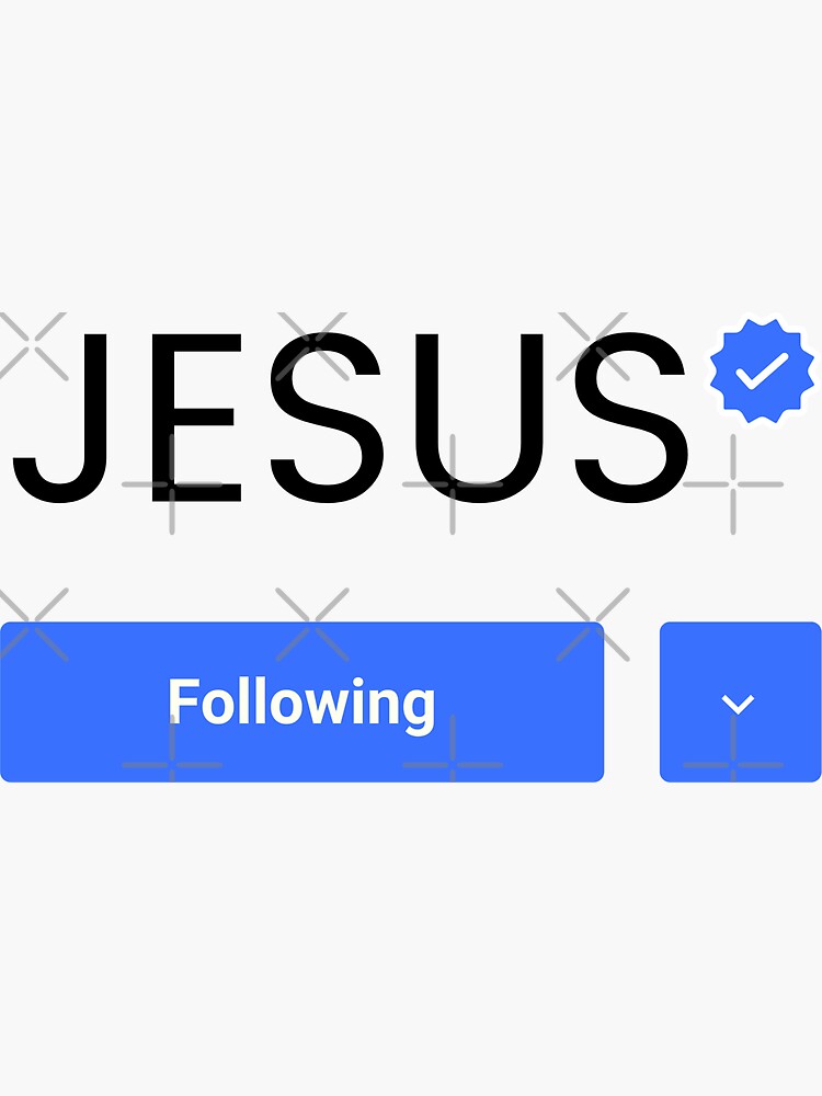 "TikTok Instagram Profile Following Jesus" Sticker for Sale by ...