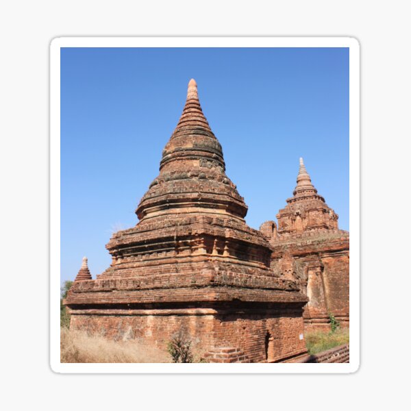 "Old Brick Stupa at Bagan, Myanmar" Sticker for Sale by opinion9 ...