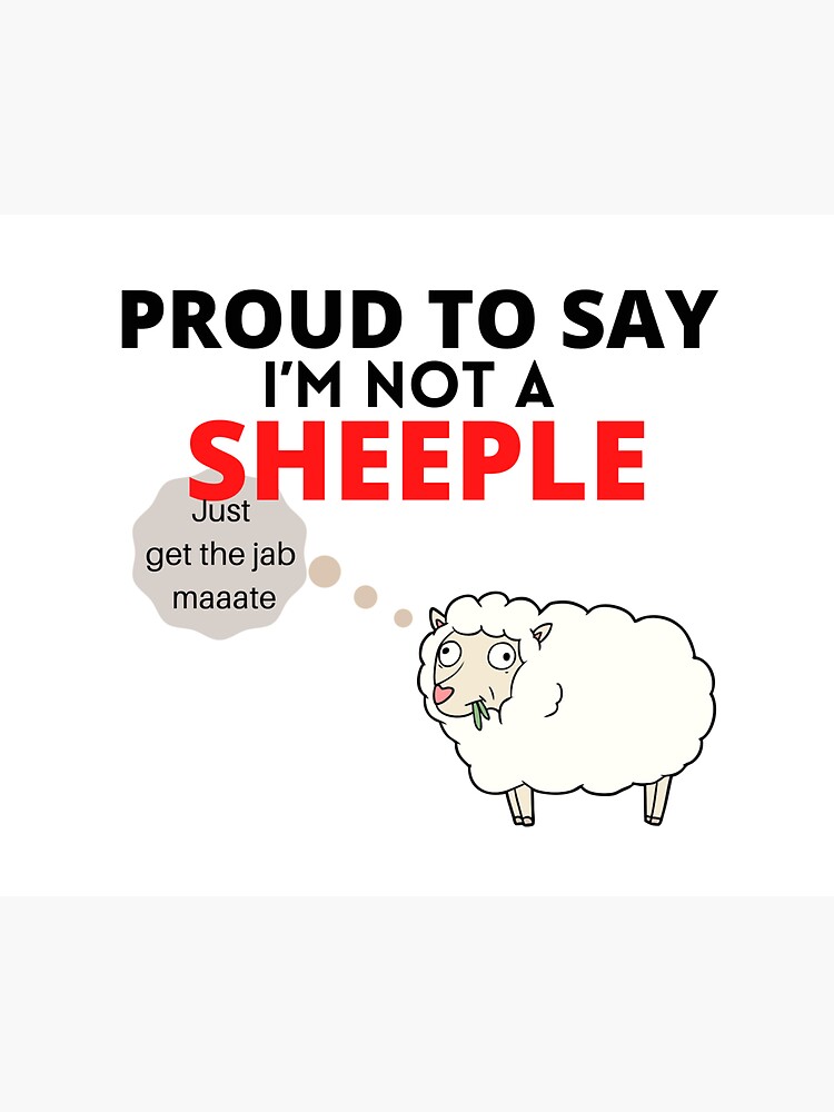 "Let’s not be a sheeple" Sticker for Sale by MikaelaJane | Redbubble
