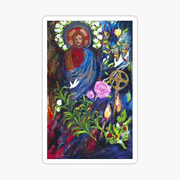"East/West Pentecost" Sticker for Sale by Rolandelli | Redbubble