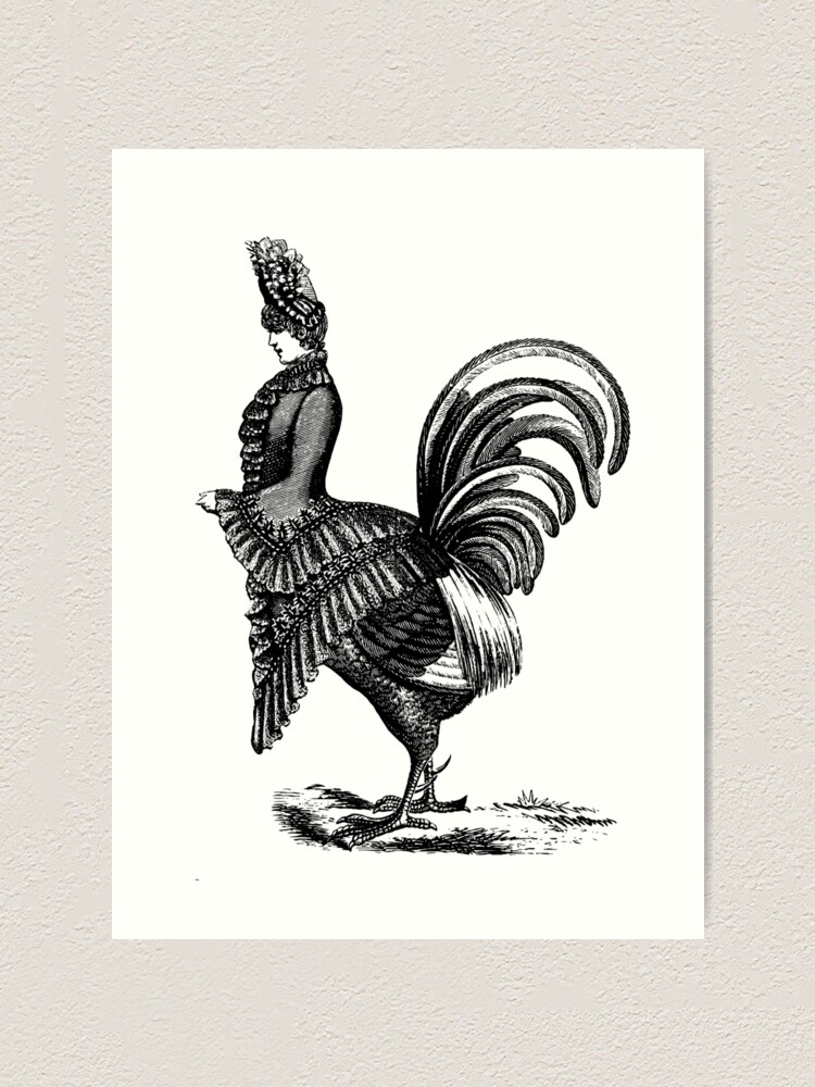"Victorian chicken lady" Art Print by monsterplanet | Redbubble