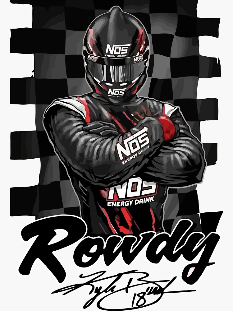 "Rowdy Busch 18" Sticker for Sale by jasonebergstrn | Redbubble