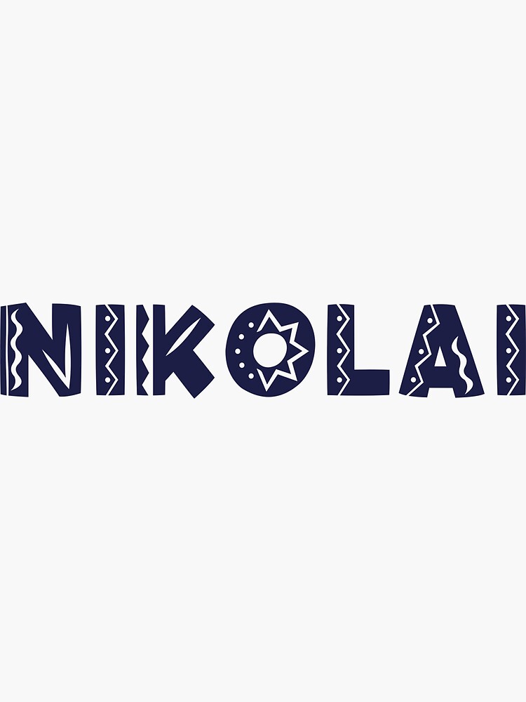 "NIKOLAI" Sticker for Sale by swiftjace | Redbubble