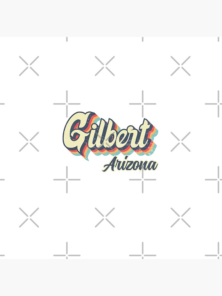 "Gilbert town Arizona Retro Vintage 70s rainbow" Poster by Teelogic ...