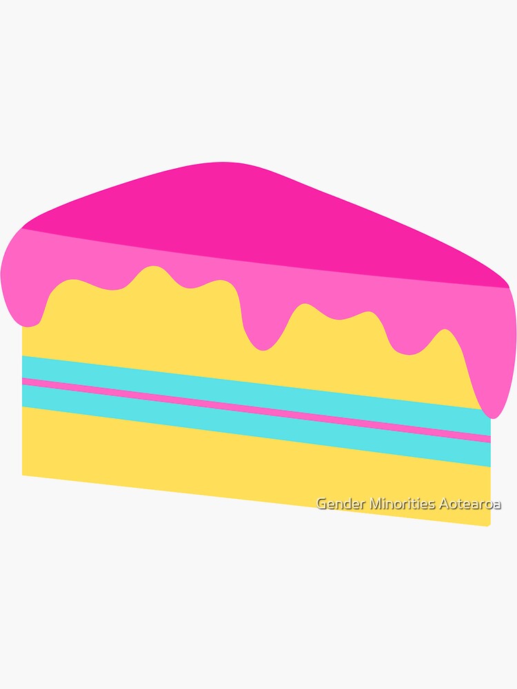 "Pan-Cake: Pansexual Cake" Sticker for Sale by Transgender-NZ | Redbubble
