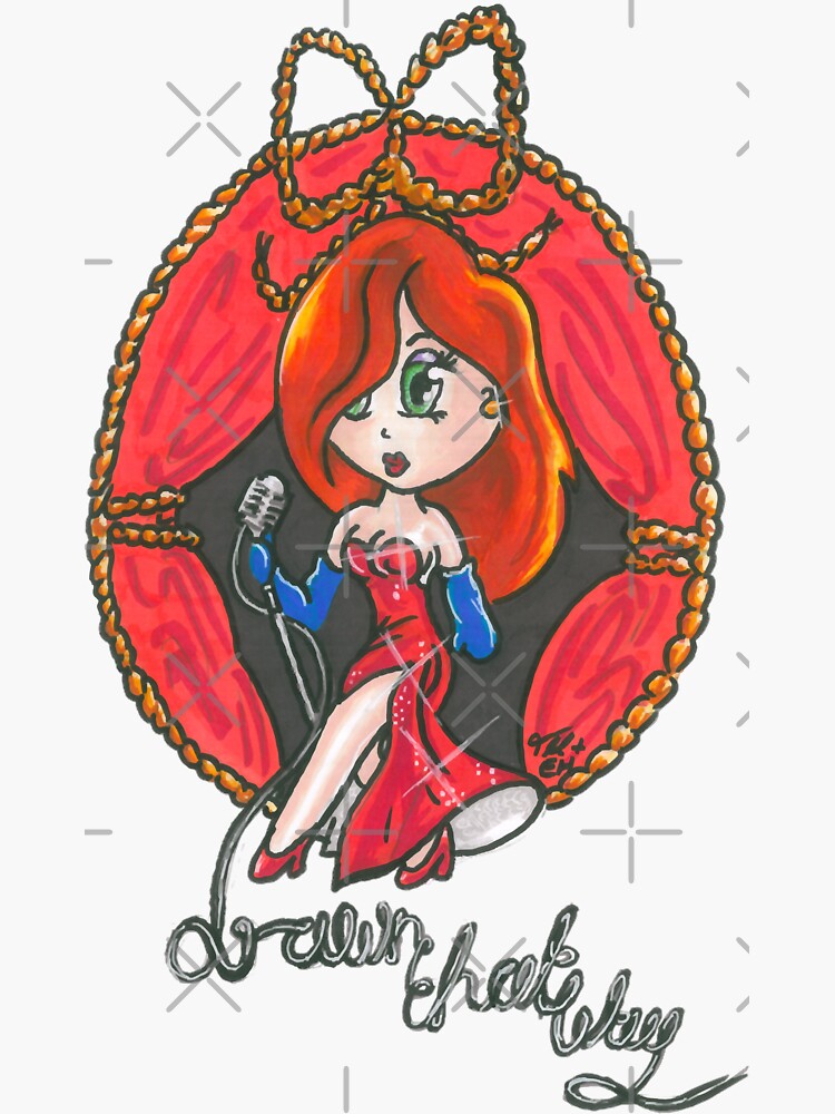 "Jessica rabbit chibi" Sticker for Sale by SimsDebraPhilip | Redbubble