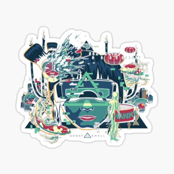 "Ghost in the Shell" Sticker for Sale by ghosttt128 | Redbubble
