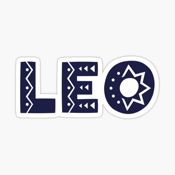 "LEO" Sticker for Sale by bisonaya | Redbubble