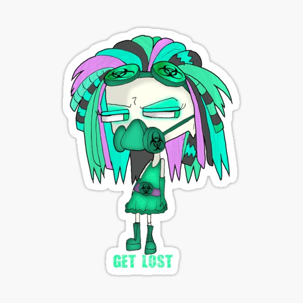 "Attitude problems-Get lost" Sticker by Littlehorrors | Redbubble