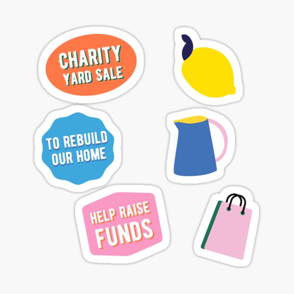 "Charity Sticker Pack" Sticker for Sale by maetada | Redbubble