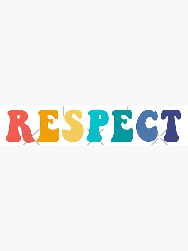 "RESPECT Retro Rainbow (White Variation)" Poster by CelestialTabby ...