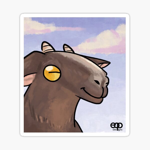 "EOP Design's Official Derpy Goat" Sticker by EOPdesigns | Redbubble